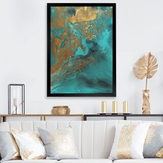 Designart "Mediterranean Sunshine" Abstract Painting Framed Wall Art ...