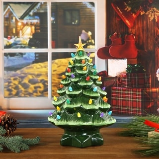 14" Nostalgic Ceramic Tree - Green - Bed Bath & Beyond - 39047363