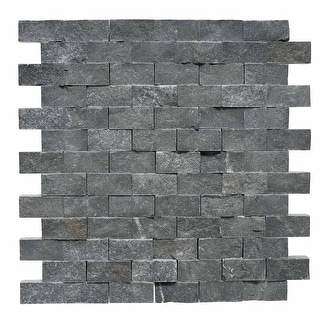 Midnight Marble 1" x 2" Split Face Mosaic - Bed Bath & Beyond - 37171502