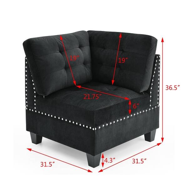 Living Room DIY Modular Sectional Sofa Set with Storage Single Chair ...