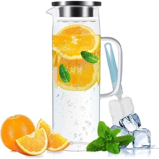Versatile Glass Pitcher with Lid for Hot and Cold Beverages - Bed Bath ...
