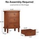 White Wood No Assembly Required 3-Drawer Bedside Table for Bedroom ...