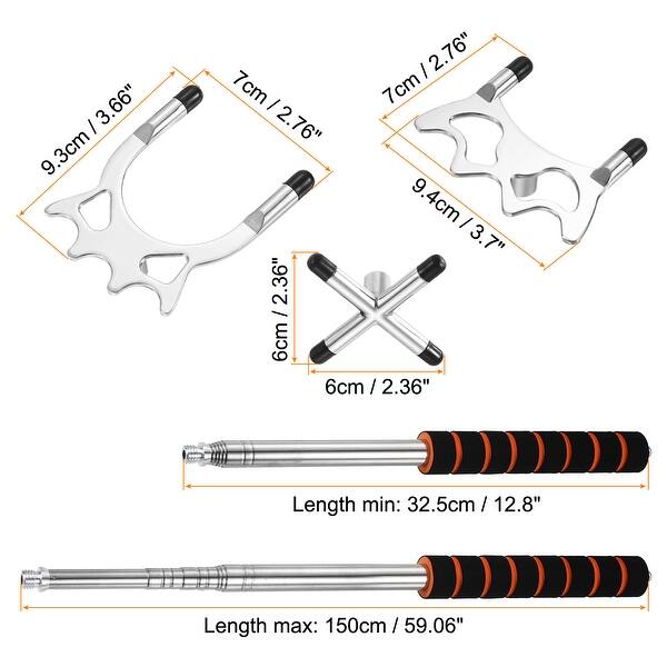 EVA Retractable Billiard Cue Stick Bridge with 3 Types Bridge Heads ...