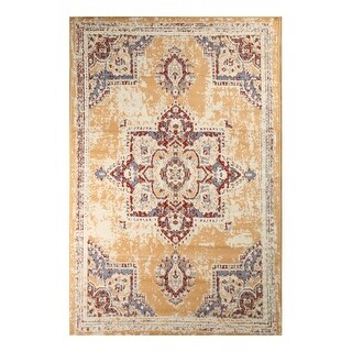 Furnish My Place Bohemian Rug - Ivory, Indoor Rustic Area Rug - Bed ...