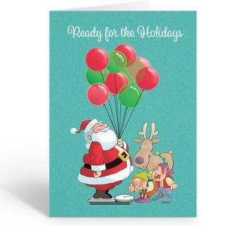 Stonehouse Collection | Red and Green Balloon Funny Christmas Cards ...