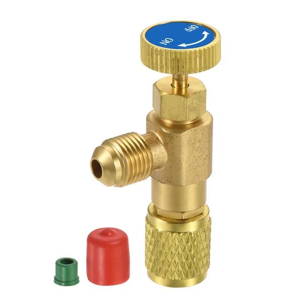 Charging Valve 5/16 SAE Male to 1/4 SAE Female Thread Shut-off Flow ...