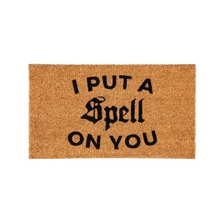 16 in. x 28 in. Coir Halloween Greeting "I Put A Spell on You" Door Mat ...