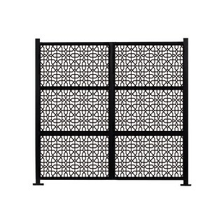 HighlanderHome Freestanding Modular Metal Privacy Screen, 6FtX 8Ft ...