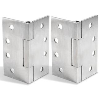 Mega Handles 4-Inch Square Barrel Hinges with Square Corner, Stainless ...
