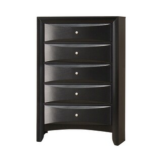 Ica 49 Inch Tall Dresser Chest, 5 Chambered Drawers, Felt Lined, Black ...