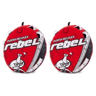 Airhead Rebel 54In 1 Person Red Towable Tube Kit w/ Rope and 12V Pump ...