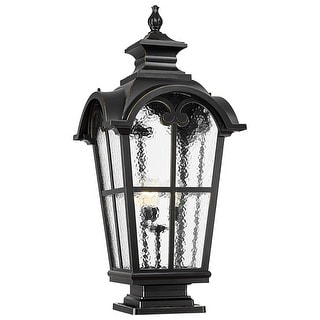 46" Large Pier Mount Outdoor Post with Base, Water Glass - Bed Bath ...