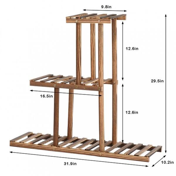 Plant Stand Rack 3 Tier Indoor&Outdoor Multiple Flower Pot Holder Shelf ...