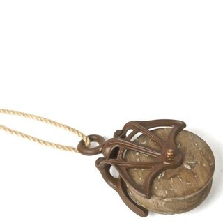 Wood And Metal Pulley On Rope Decoration - Bed Bath & Beyond - 40299566