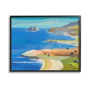 Stupell Modern Coastal Inlets Framed Giclee Art Design By Jan Weiss ...