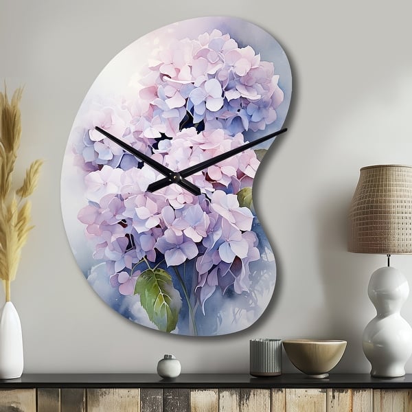 Purple Hydrangea Graceful Whispers - Hydrangea Wall Clock in ...
