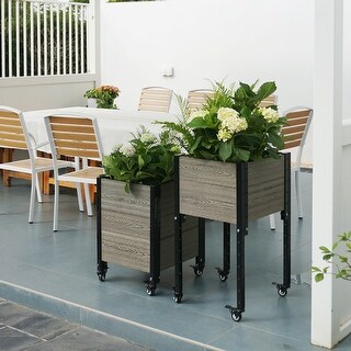 2 Mobile Corner Planter Bundle Grey - Bed Bath & Beyond - 37316149