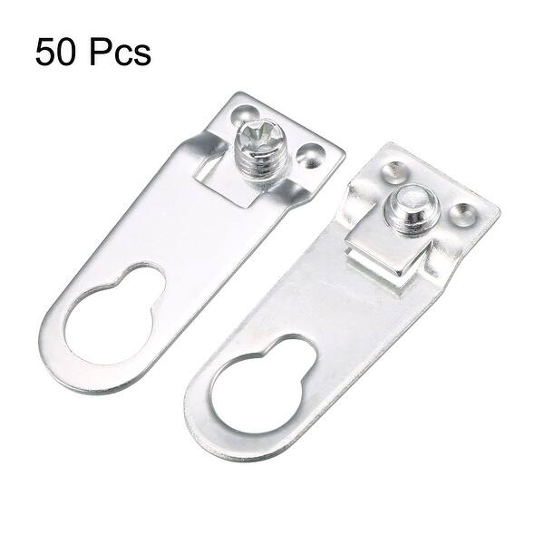 40x15mm Metal Photo Picture Frame Hanging Brackets Hooks Hangers 50PCS ...