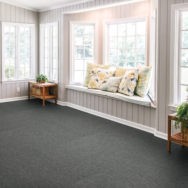 Foss Floors Hobnail 24"x24" Peel and Stick Indoor/Outdoor Carpet Tiles ...