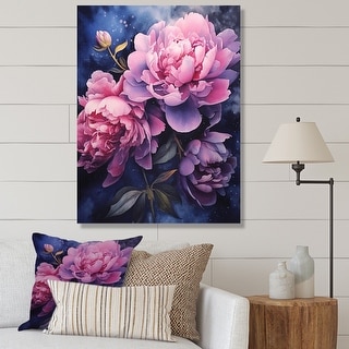 Designart "Radiant Garden Of Peony Treasures III" Peonies Wall Art ...