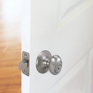 Design House 750505 Egg Keyed Entry Door Knob Satin Nickel - Bed Bath ...