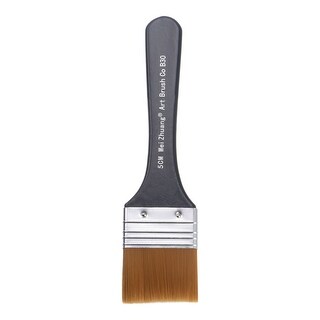 2" Width Small Paint Brush Nylon Bristle w Wood Handle Painting Tool ...