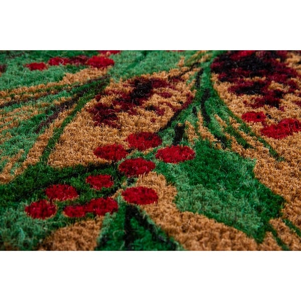 Entryways Williamsburg Merry Pine Handwoven Coconut Fiber Doormat - 22 ...