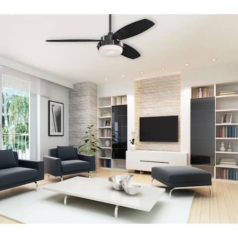 Westinghouse Halley 44-Inch Indoor/Outdoor Ceiling Fan with LED Light ...