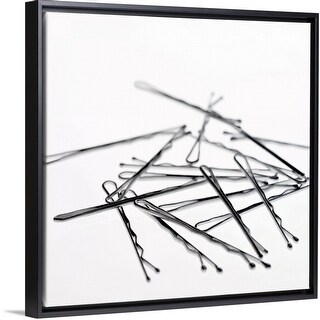 "Close-up of hair clips" Black Float Frame Canvas Art - Multi - Bed ...
