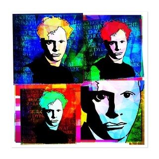 Dylan Thomas 4 Up Collage Portrait Illustrations Dog Art Print/Poster ...