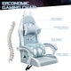 Cute Gaming Chair with Cat Paw Lumbar Cushion and Cat Ears, Ergonomic ...