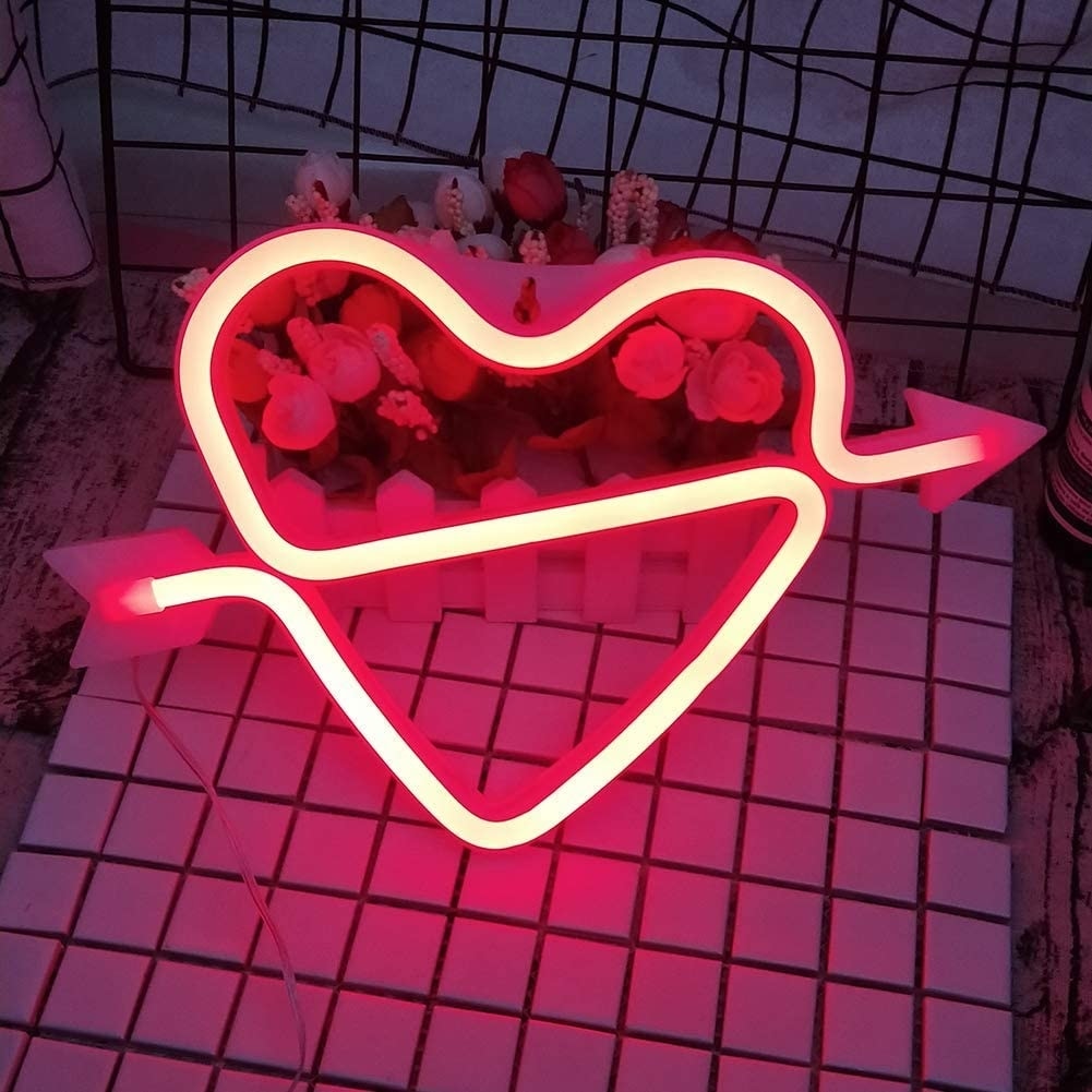 Neon Pink Hearts