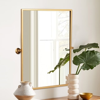 38"*26"iron Right-angled Rectangular Rotating Hardware Wall Mirror ...