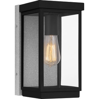 Ezra 1-Light Earth Black Outdoor Wall Lantern - Bed Bath & Beyond ...