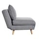 Upholstered Convertible Tri-Fold Chair with Pillow and Hideaway Legs ...