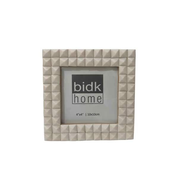 Diamond Box Square Picture Frame - for 4" x 4" Photo - White - Bed Bath ...