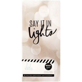 Heidi Swapp Lightbox Insert Storage Album 4.875"X10.5"-Bokeh, Holds 24 ...