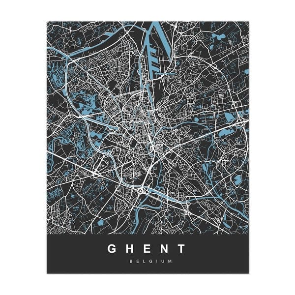 Ghent Flanders Belgium Ghent map Belgium Maps City Art Print/Poster - Bed Bath & Beyond - 34879627