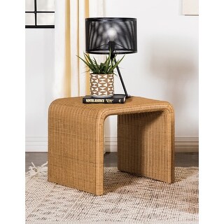 Draper Natural Square Open Base End Table - Bed Bath & Beyond - 36964754