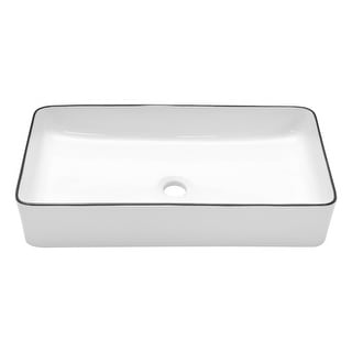 24x14 Inch Ceramic Rectangular Vessel Bathroom Sink - Bed Bath & Beyond ...