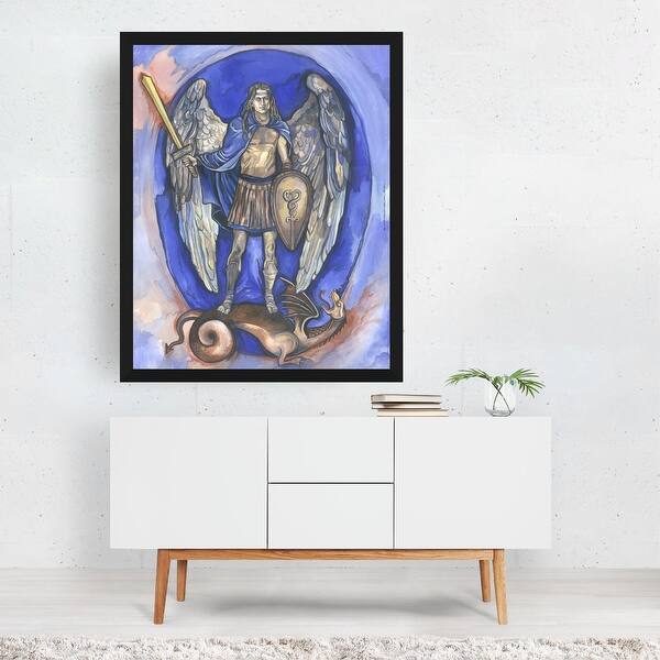 Illustrations Angel Christian Dragon Religion Art Print/Poster - Bed ...
