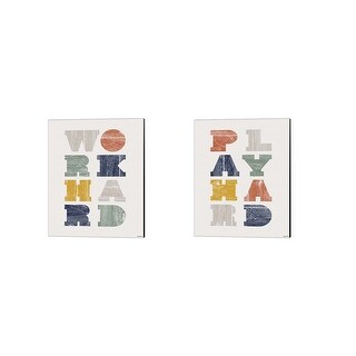 Kyra Brown 'Work Hard & Play Hard' Canvas Art (Set of 2) - Bed Bath ...