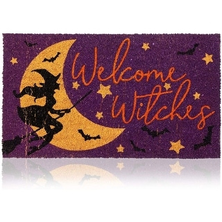 Coco Coir Halloween Door Mat Welcome Witches - 30 x 17" - Bed Bath ...