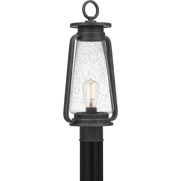 Sutton 1-Light Outdoor Post Mount in Speckled Black - Bed Bath & Beyond ...