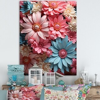 Designart "Pink Daisy Bloom Harmony I" Daisies Wall Art - Bed Bath ...