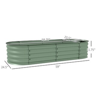 Green Oval Planter Flower Box Fencing Vegetable Garden Planting Box ...