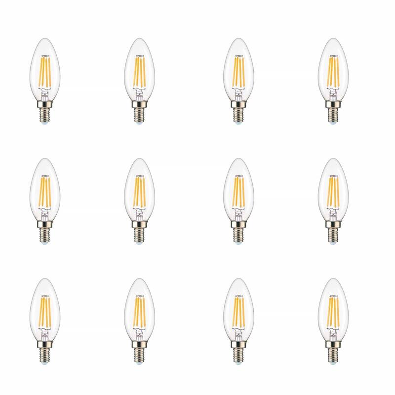 Acroma 4 Watt (40 Watt Equivalent), C11 LED, Dimmable Light Bulb, Warm White ( 2700K) E12 ...