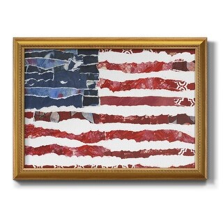 Patriotic Collage Flag I Premium Framed Canvas- Ready to Hang - Bed ...