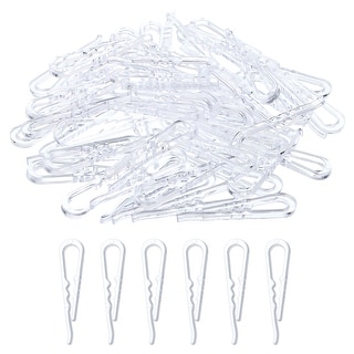 100Pcs Plastic Alligator Clips, 1.97" Clear U Shape Shirt Clip with ...