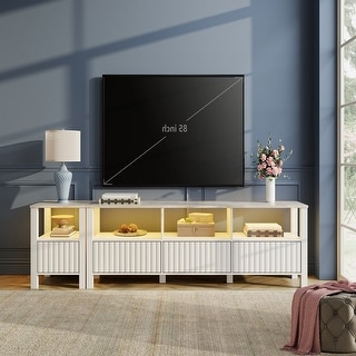 TV Stand for 90 inch TV Entertainment Center Espresso TV Console Table ...